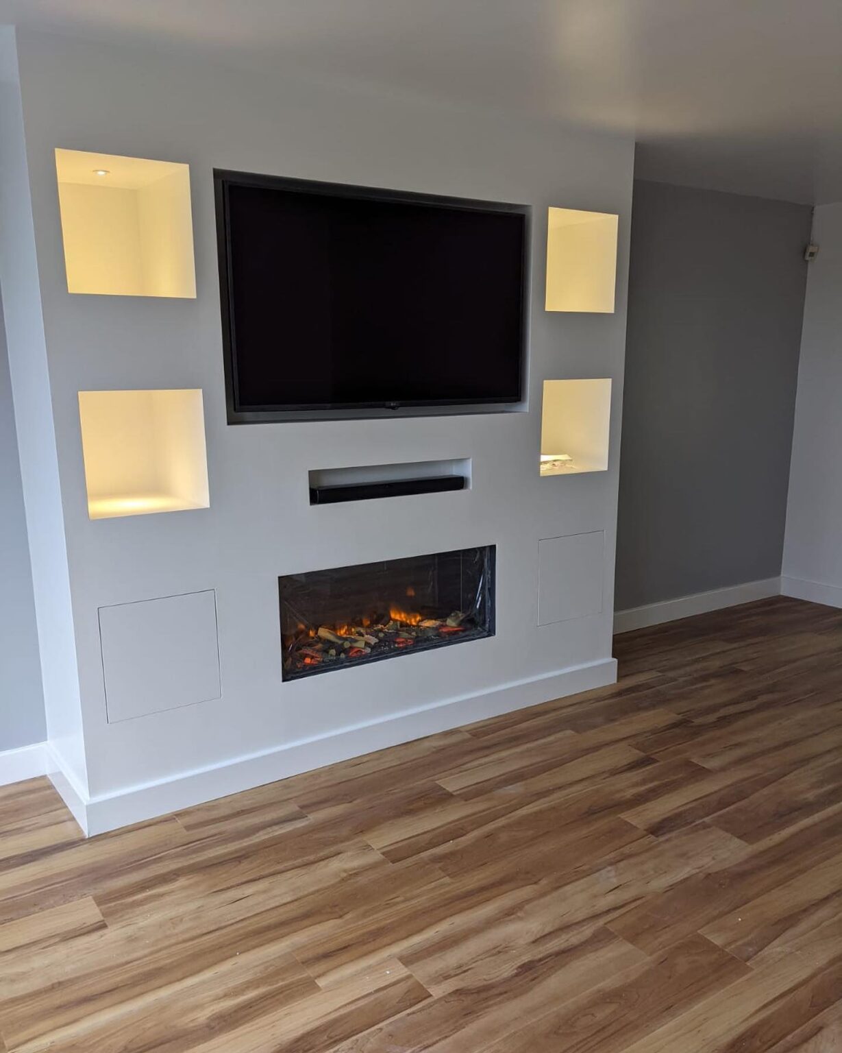 Media Walls Manchester - Installed By Us - Denton Stove Centre